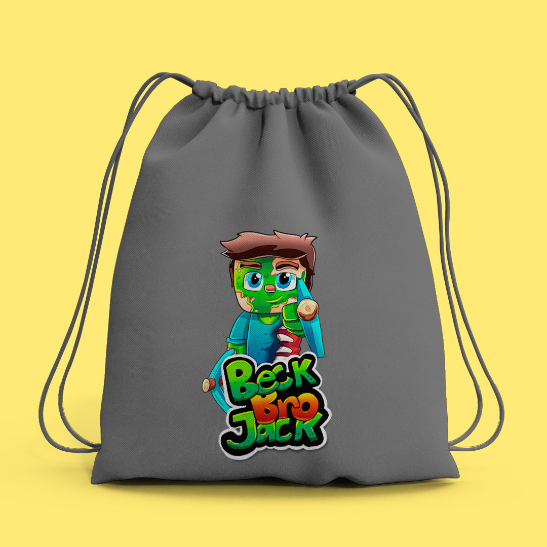 Drawstring Bag Black – BeckBroJack Merch